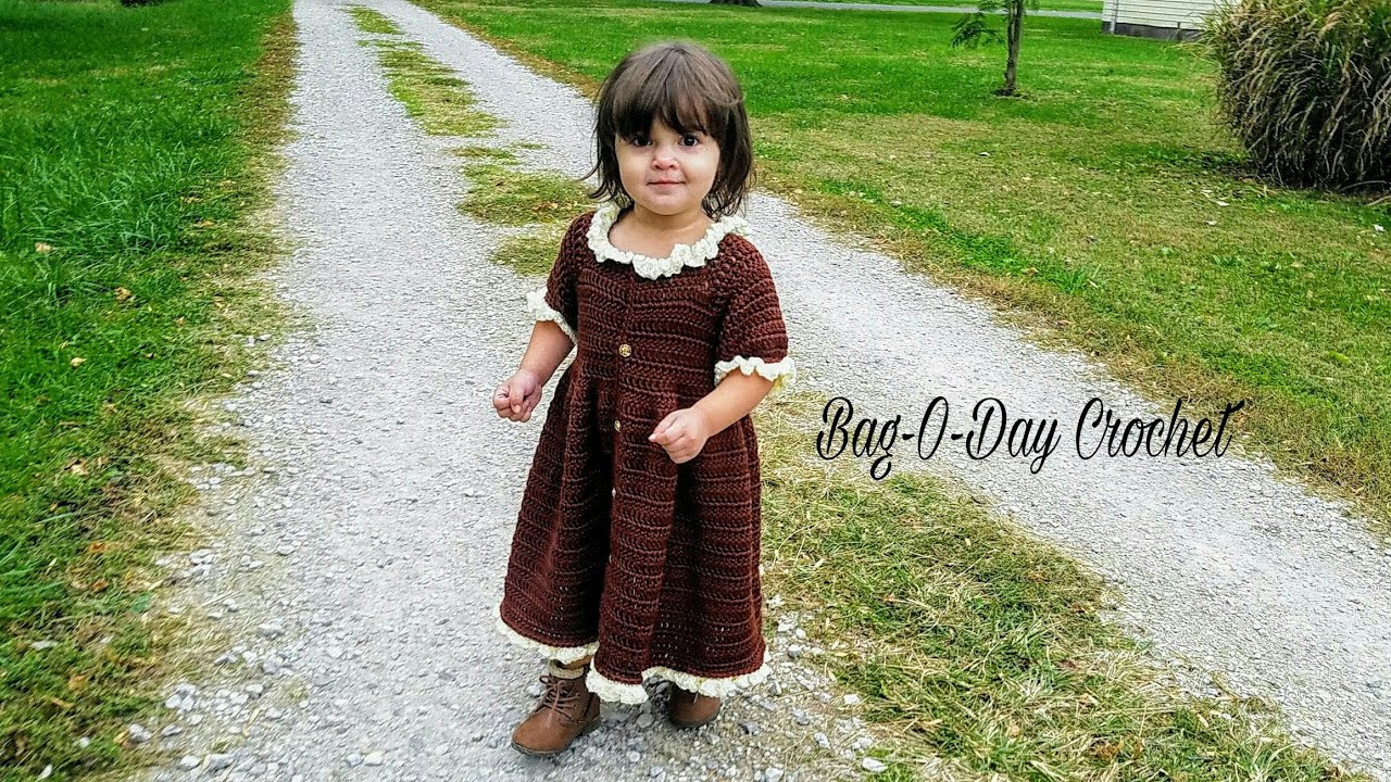 How To Crochet - Little Pilgrim Toddler Dress | Baby dress | BAGODAY ...