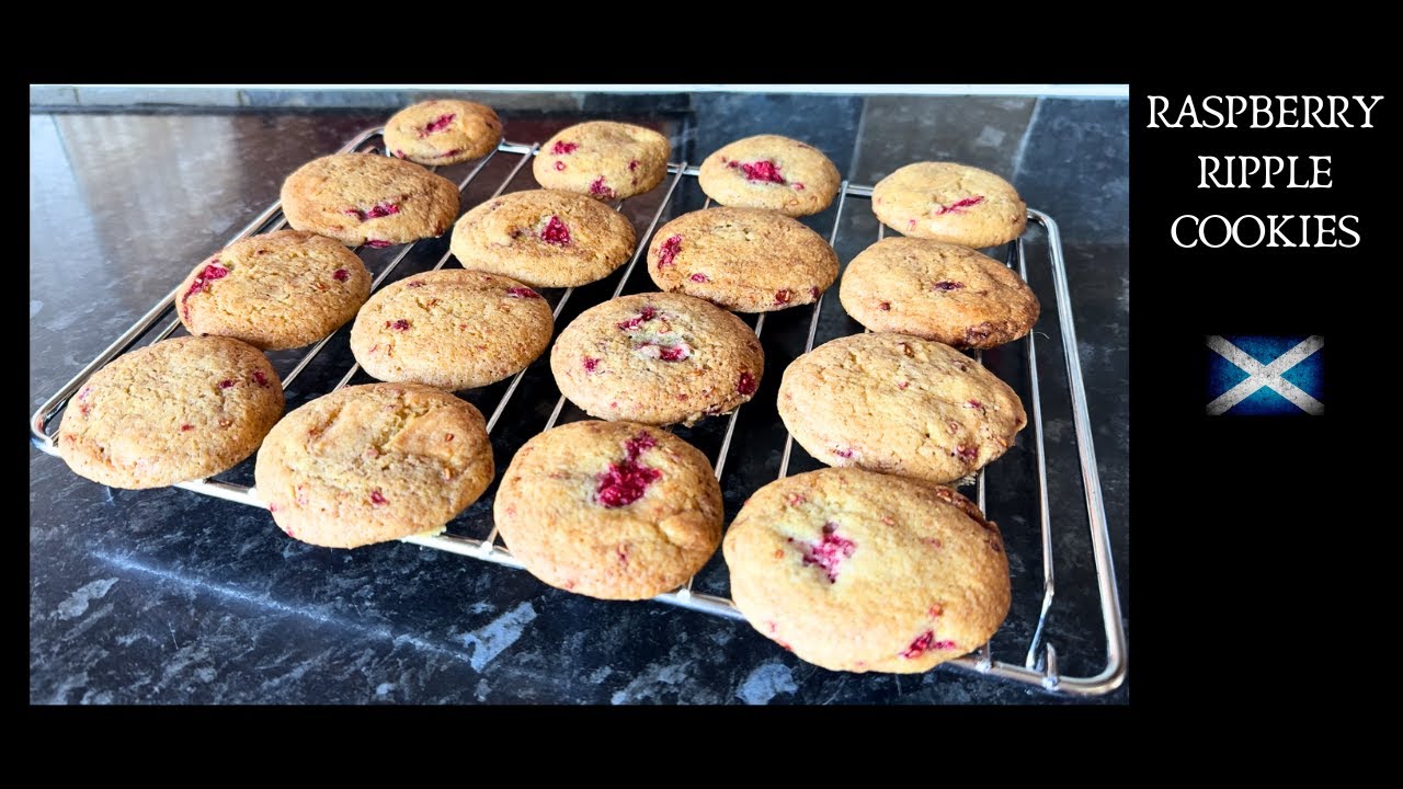 Raspberry Ripple Biscuits | White Chocolate & Scottish Raspberry Cookie ...