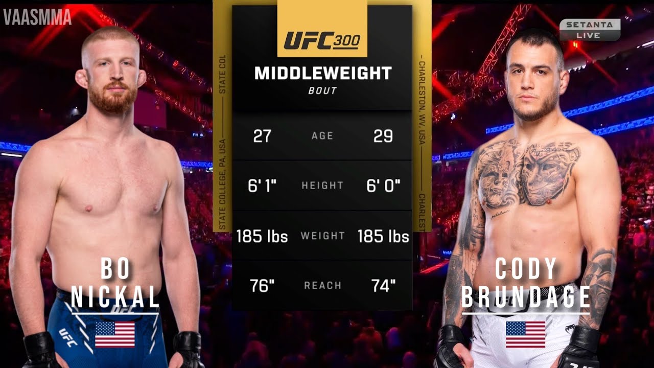 BO NICKAL VS CODY BRUNDAGE FULL FIGHT UFC 300 - YouTube