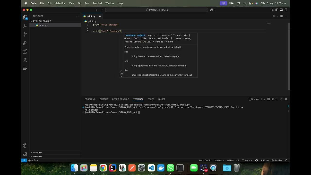 2. Cómo Usar print() en Python | Tu Primer Programa - YouTube