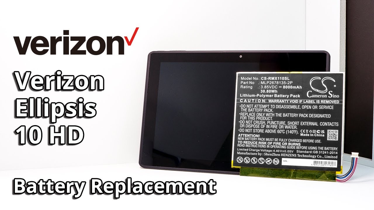 Verizon Ellipsis 10 HD Battery Replacement CS-RMX110SL - YouTube