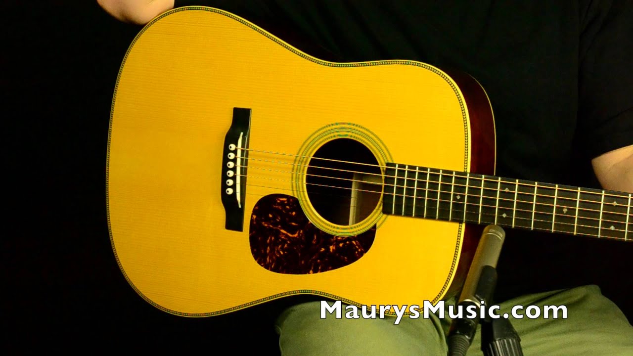 Martin D-28 Authentic 1941 vs HD-28V at MaurysMusic.com - YouTube