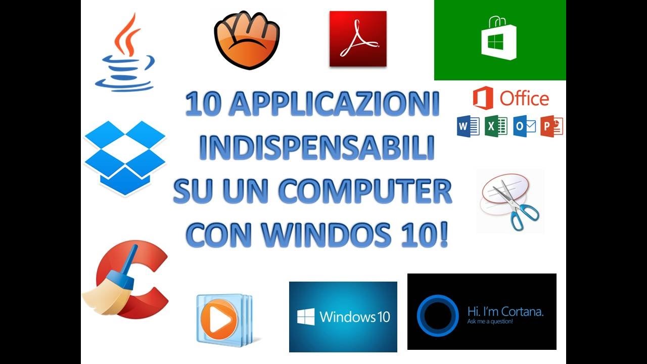 10 applicazioni per windows 10 - YouTube