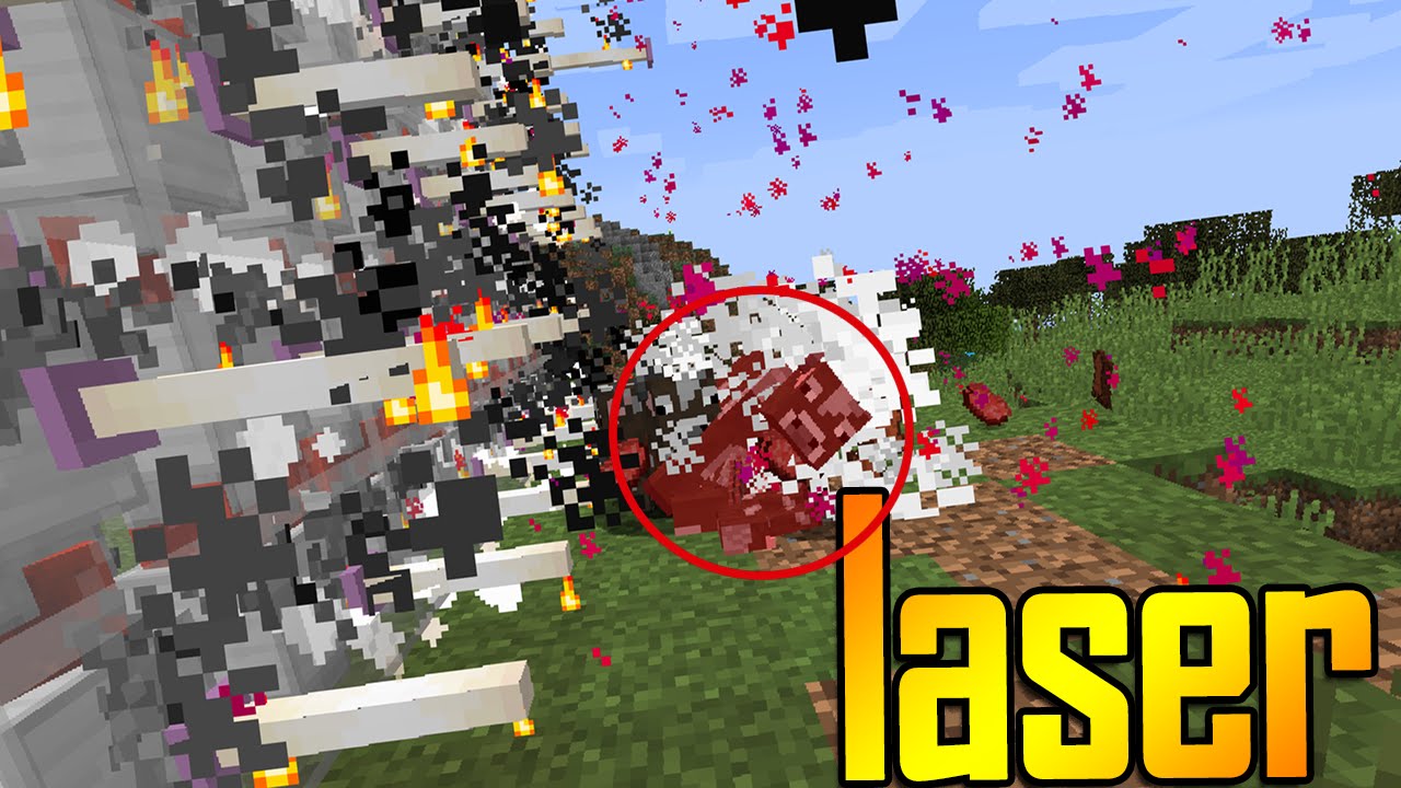 CAÑON DE LASER en MINECRAFT | 1.9 | 1.10 | - YouTube