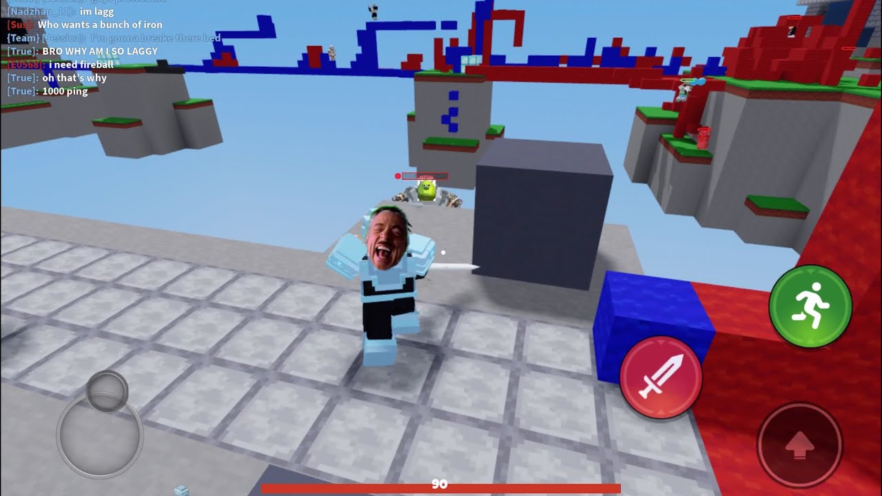 Using Aery To Clutch In 30v30 Roblox Bedwars Youtube