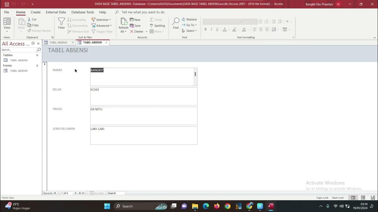 TUTORIAL MEMBUAT DATA BASE DI MICROSOFT ACCESS - YouTube