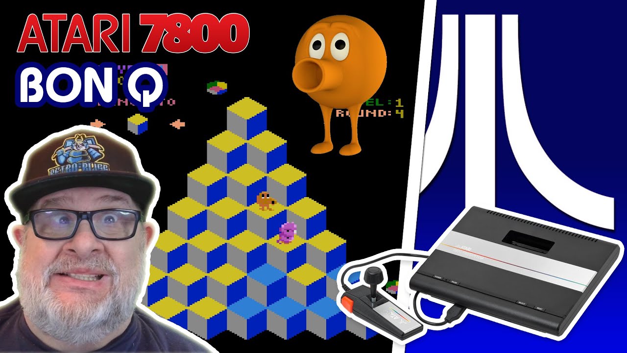 ATARI 7800 BONQ! Q*Bert’s Little Friend! Retro Bliss Live! - YouTube