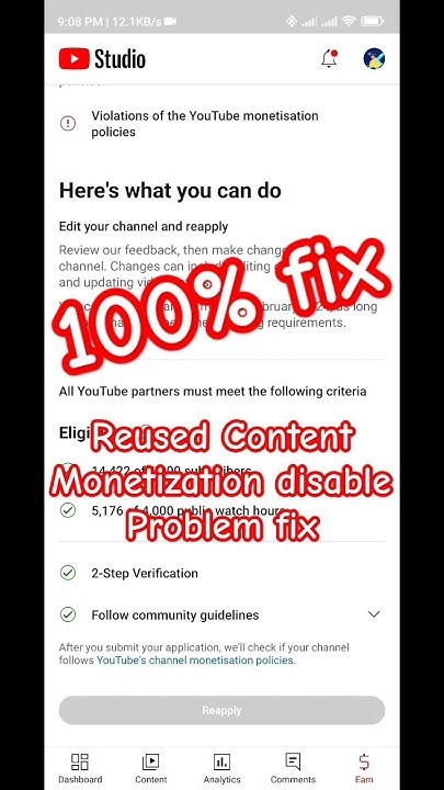 Reused Content kaise solve kare, Monetization disable problem fix for reused Content - YouTube