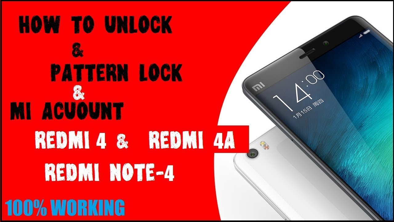 Hard Reset Xiaomi Redmi MI Note 4 Remove Pin Lock Pattern Lock - YouTube