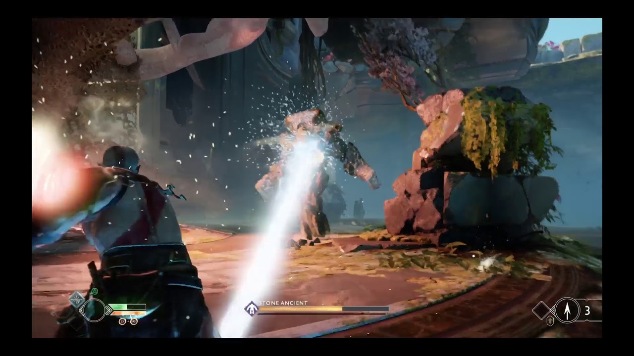 God of War kratos vs stone ancient ps4 gameplay - YouTube
