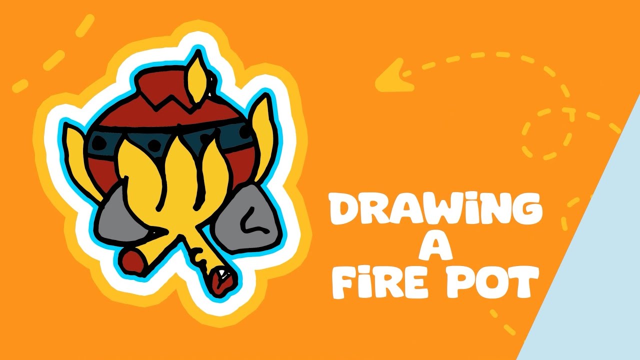 Drawing a 3 stone Fire place | How to Draw an African Pot on a Fire ...