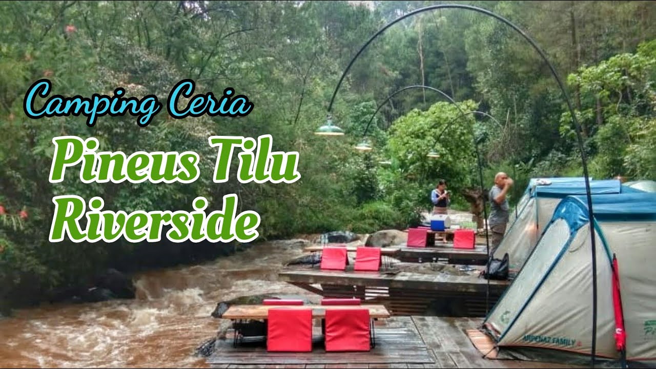 Camping ceria di camping ground viral || Pineus Tilu Riverside ...