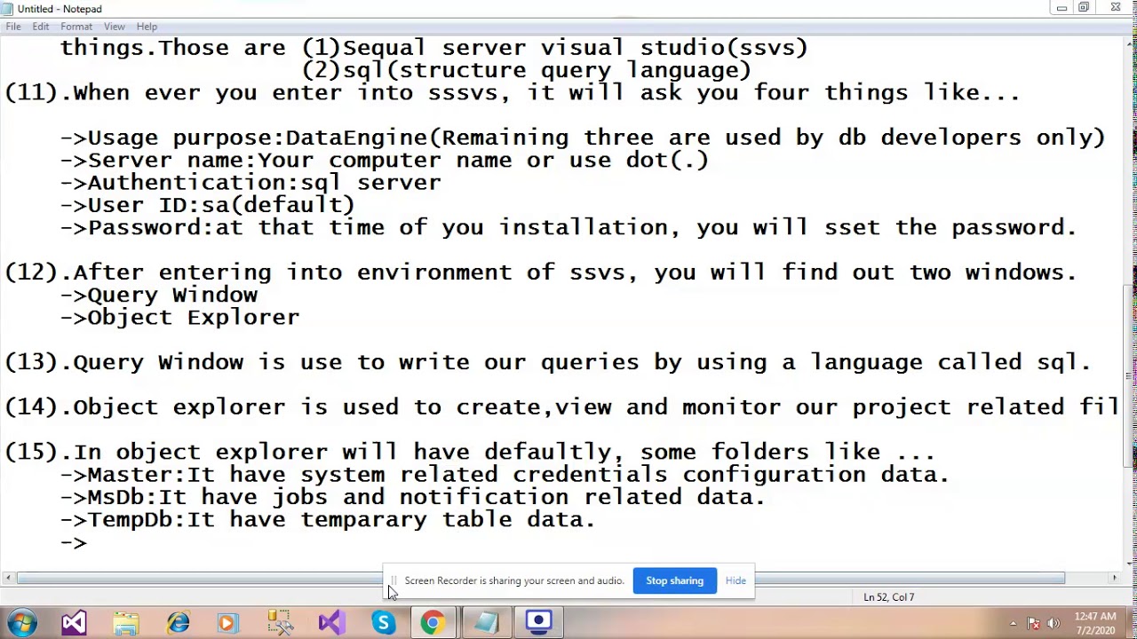 Sql Server Basic Introduction Class 1 - YouTube