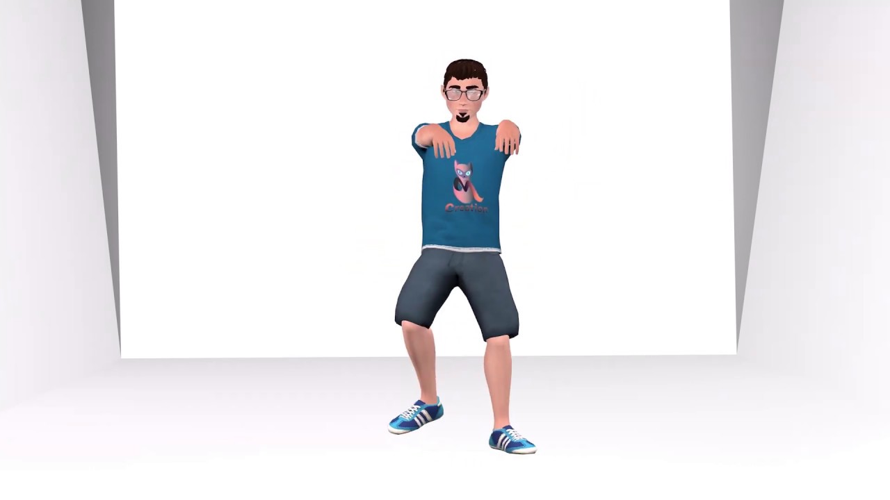 animation funny dance steps - YouTube