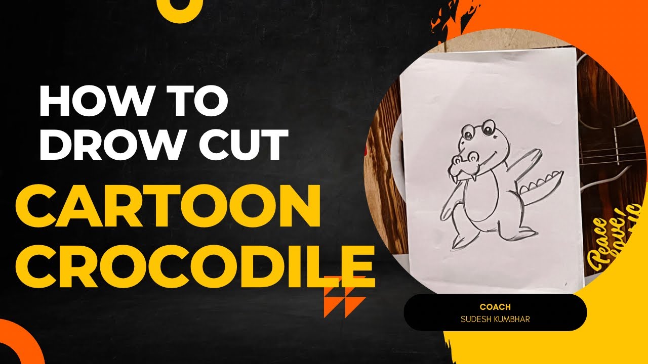 How To Draw a Cute Cartoon Alligator (Easy and Step By Step) - YouTube