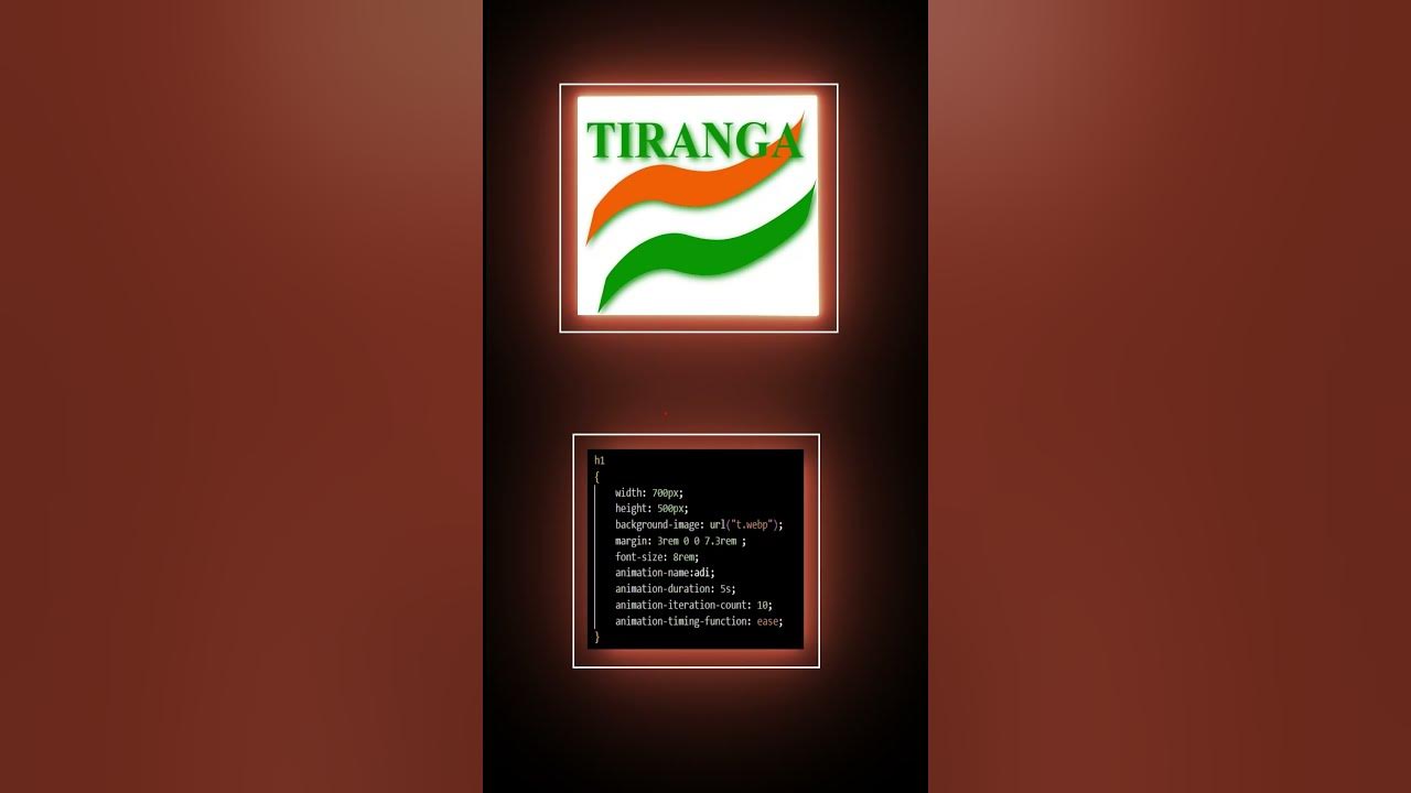 Tiranga using html and css #shortvideo #shorts - YouTube