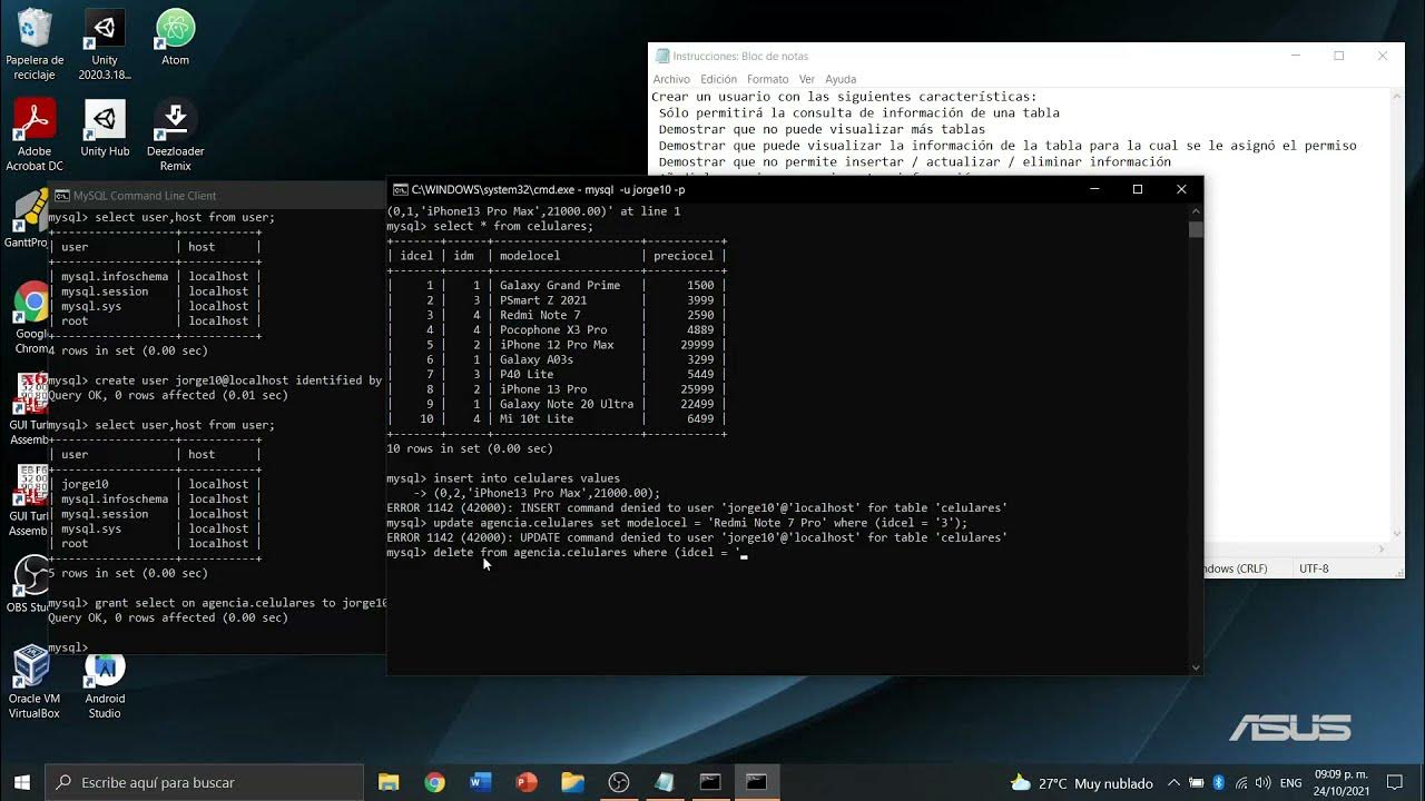 Crear usuario y asignar privilegios en MySQL │ Consola MySQL - YouTube
