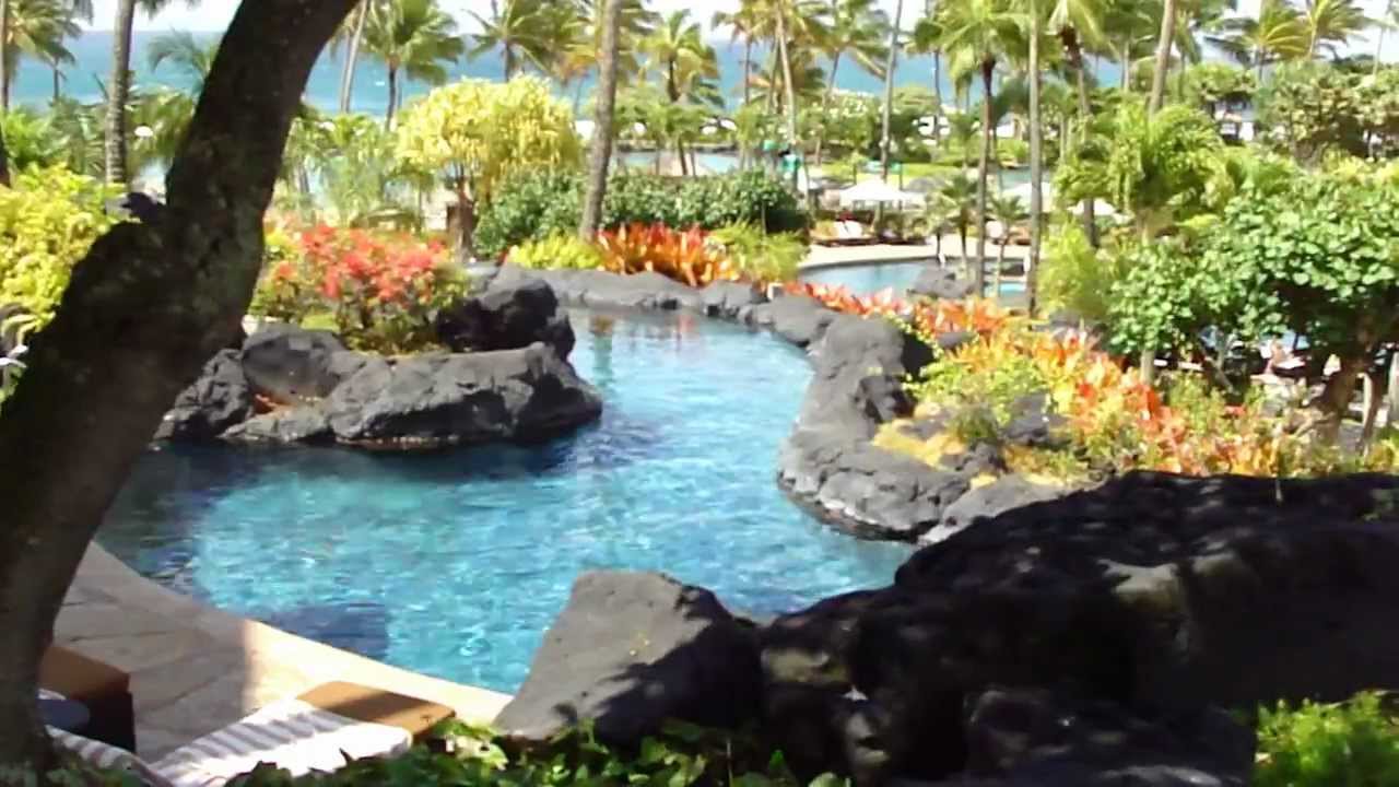 Grand Hyatt Kauai - Pool Grounds - YouTube