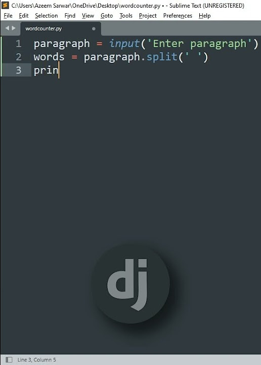 Word Counter In Python Python Coding Pythonprogramming Youtube