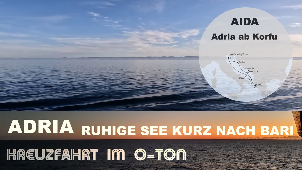 Adria / Adriatisches Meer - Kurz nach Bari - Ruhige See - Offenes Meer ...