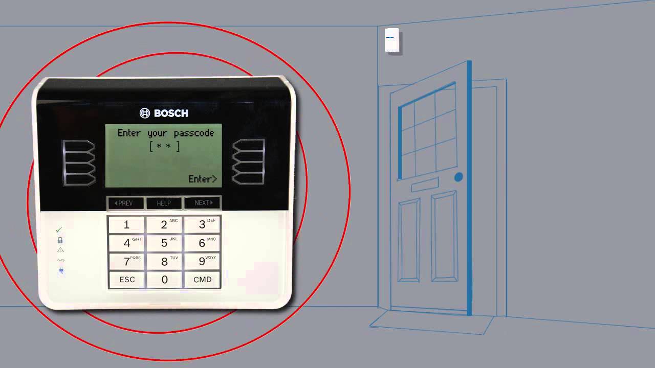 Bosch B Series Keypad Operation Part 2 Turn Your System Part On and Off ...