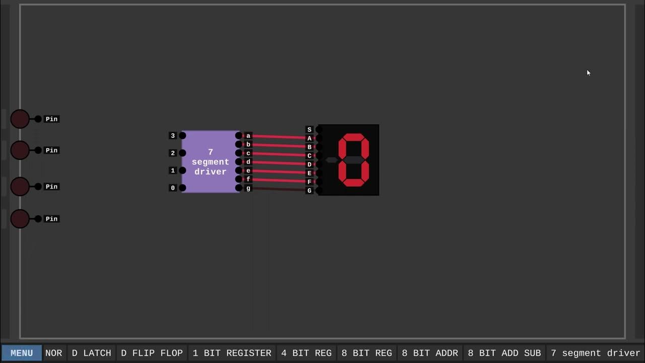 Digital Logic Sim. BUILDING A COMPUTER ( part 4 ) How to Make a 7-segment Decimal Display Driver ...