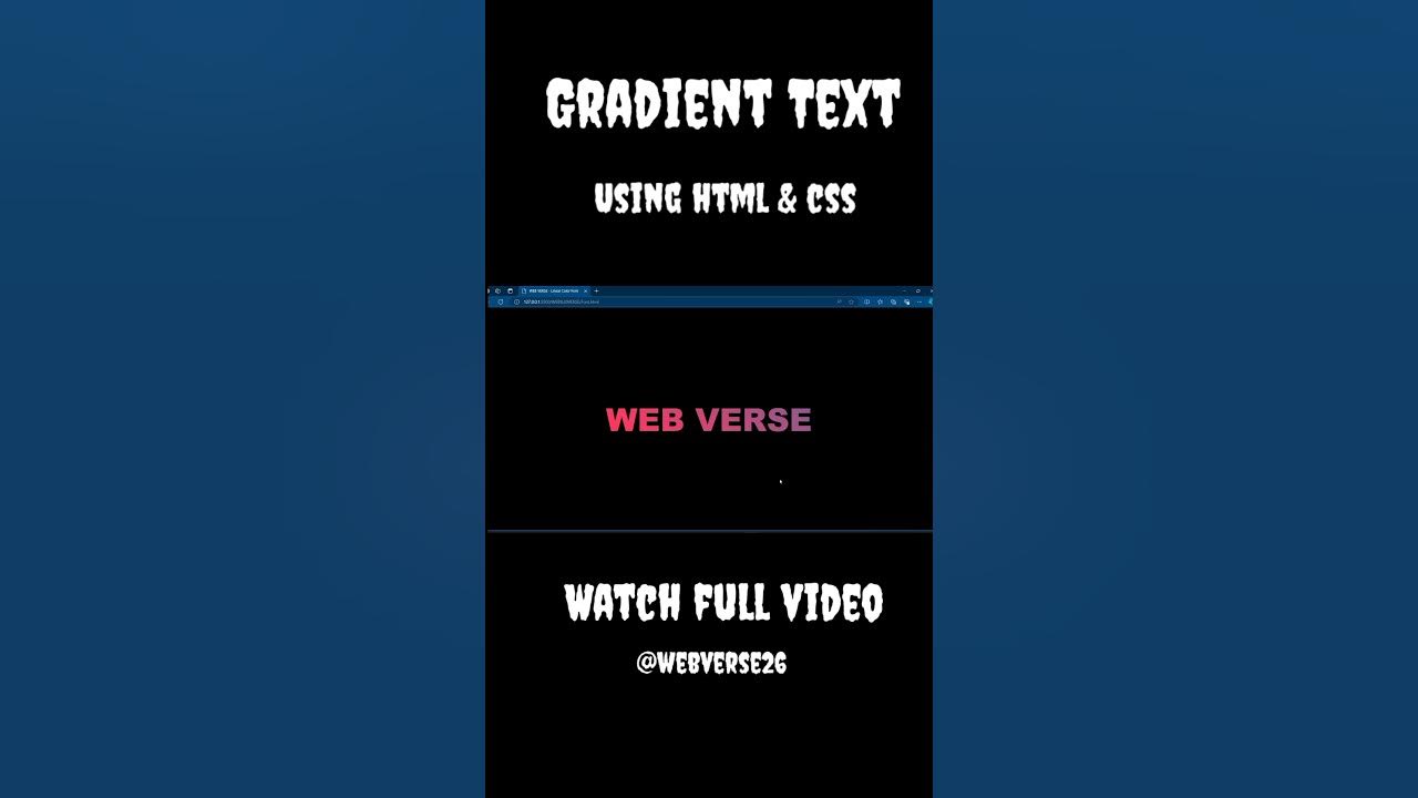 How to Create Gradient Text Using HTML and CSS - YouTube