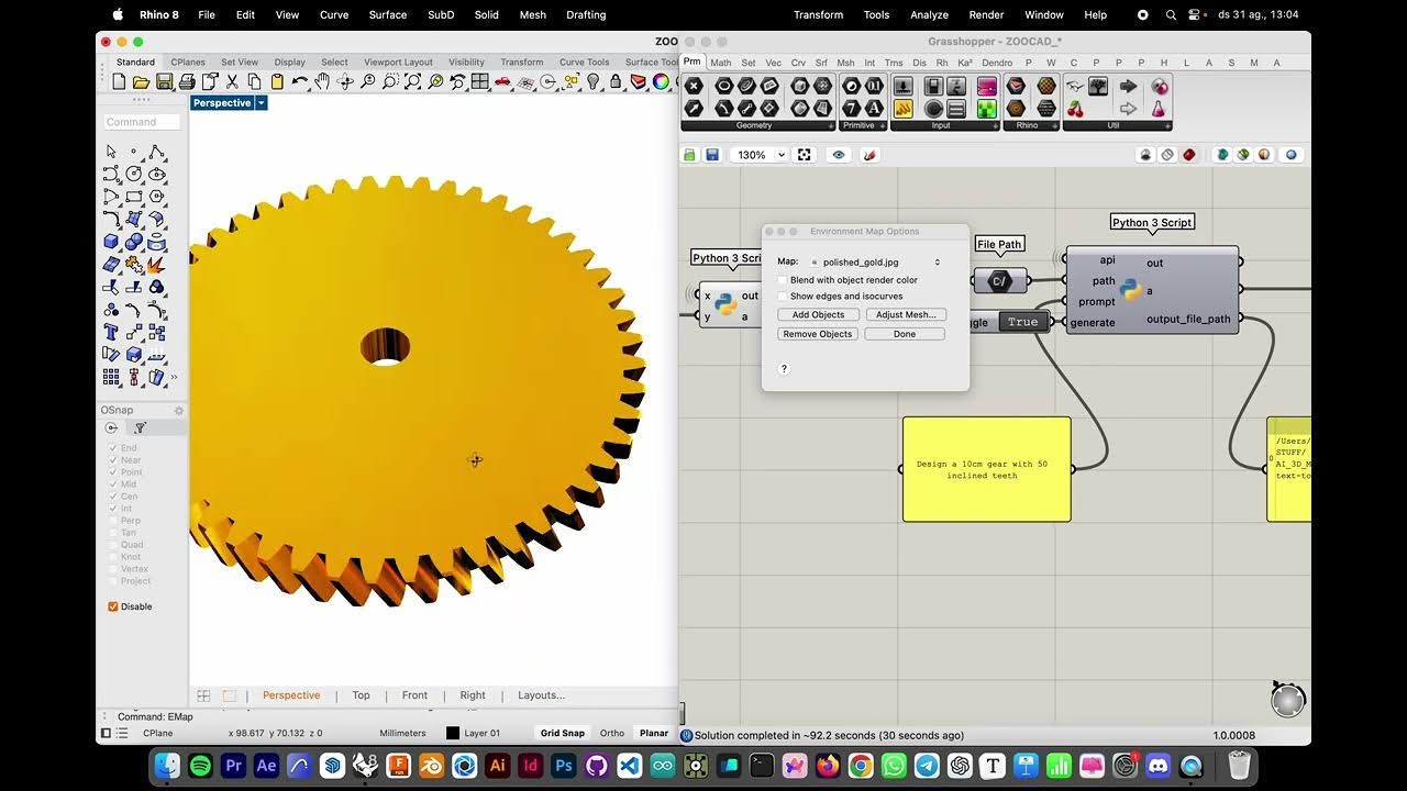 Text to CAD and Image to CAD in Grasshopper 3D (Using ZOO and OpenAI ...