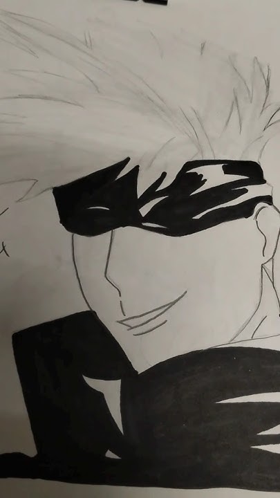 Draw Gojo step by step #Gojo drawing by Nirbhay Shekhawat #viral # ...