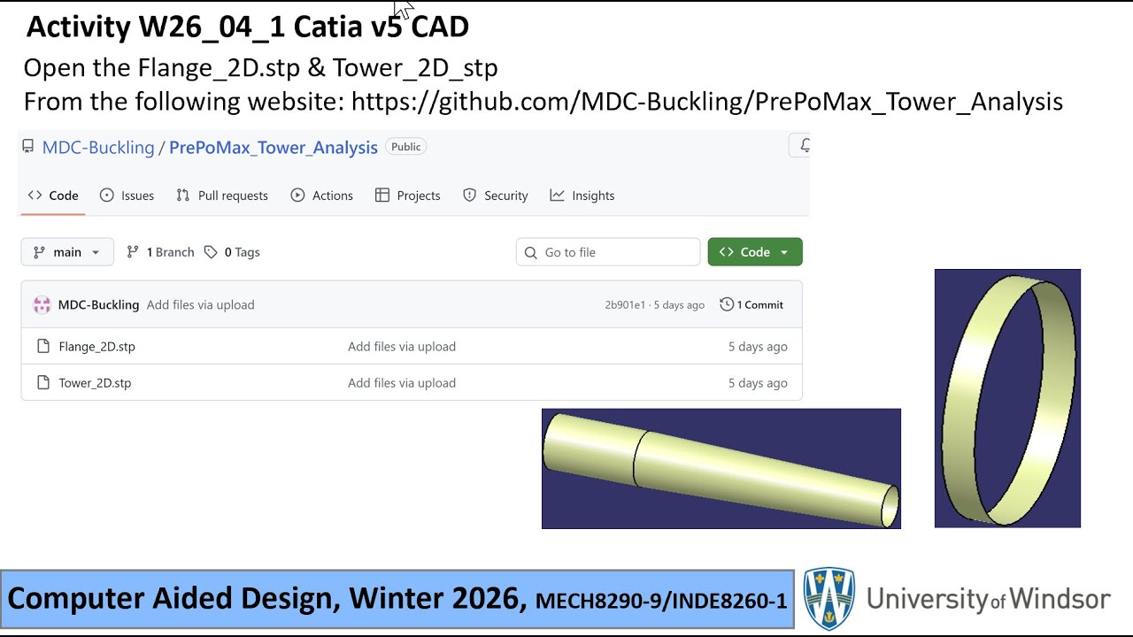 Activity W26 04 1 CAD Catia v5 - YouTube