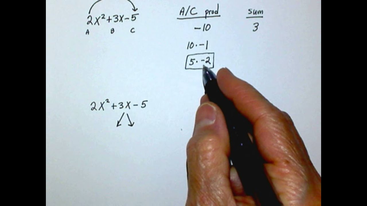 Factoring Trinomials A/C Grouping Method - YouTube