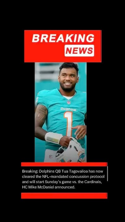 BREAKING! #Dolphins QB Tua Tagovailoa WILL START SUNDAY vs CARDS!!! - YouTube
