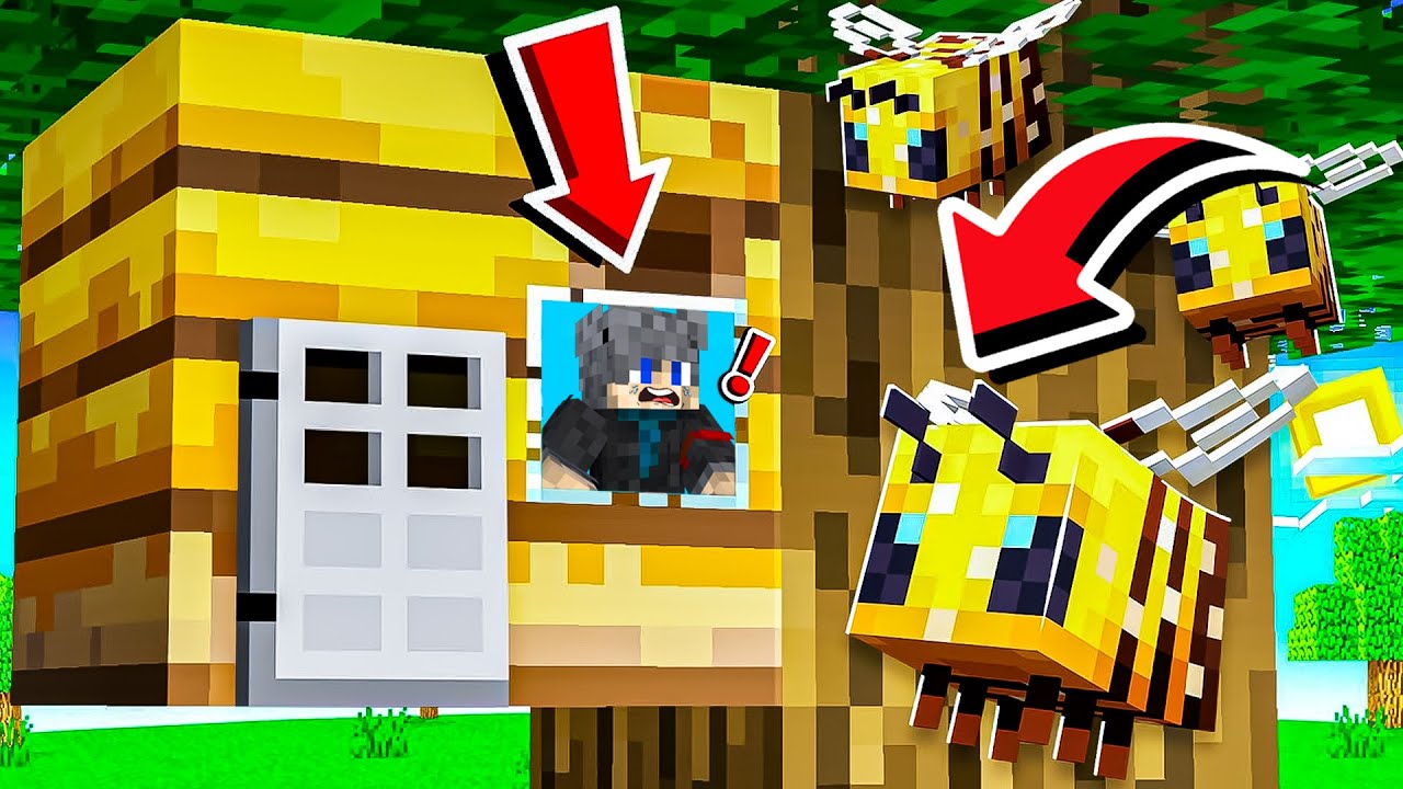 How to LIVE inside a BEE in Minecraft!!!! | GAMERBOY2.0 - YouTube