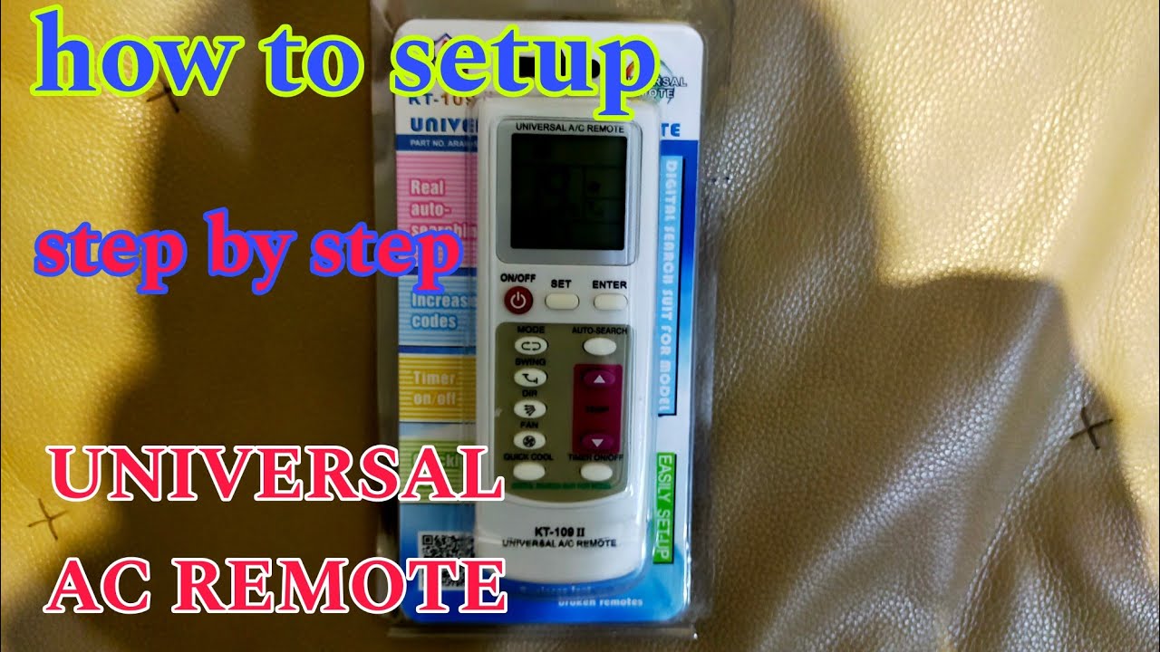 how to setup UNIVERSAL AC REMOTE - YouTube