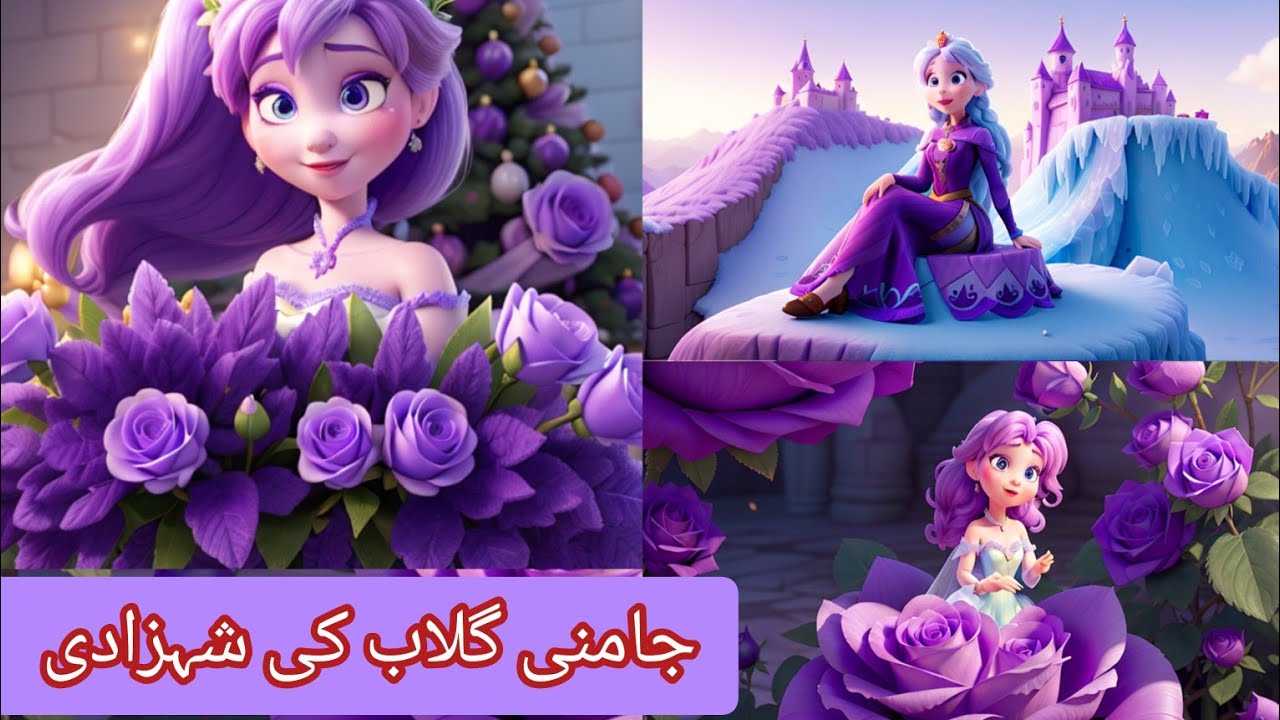 The purple Princess and Chirstmas kids story | شہزادی اور کرسمس 🎁 - YouTube
