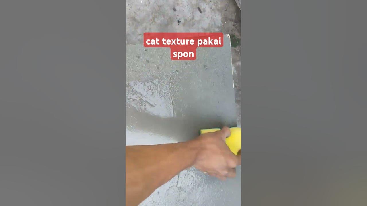 cat texture pakai spon - YouTube