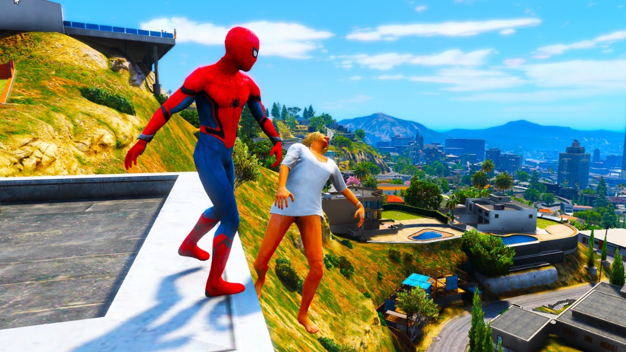Spider Man Jump From Highest Building||Spider- Man Jump Wala Cartoon ...