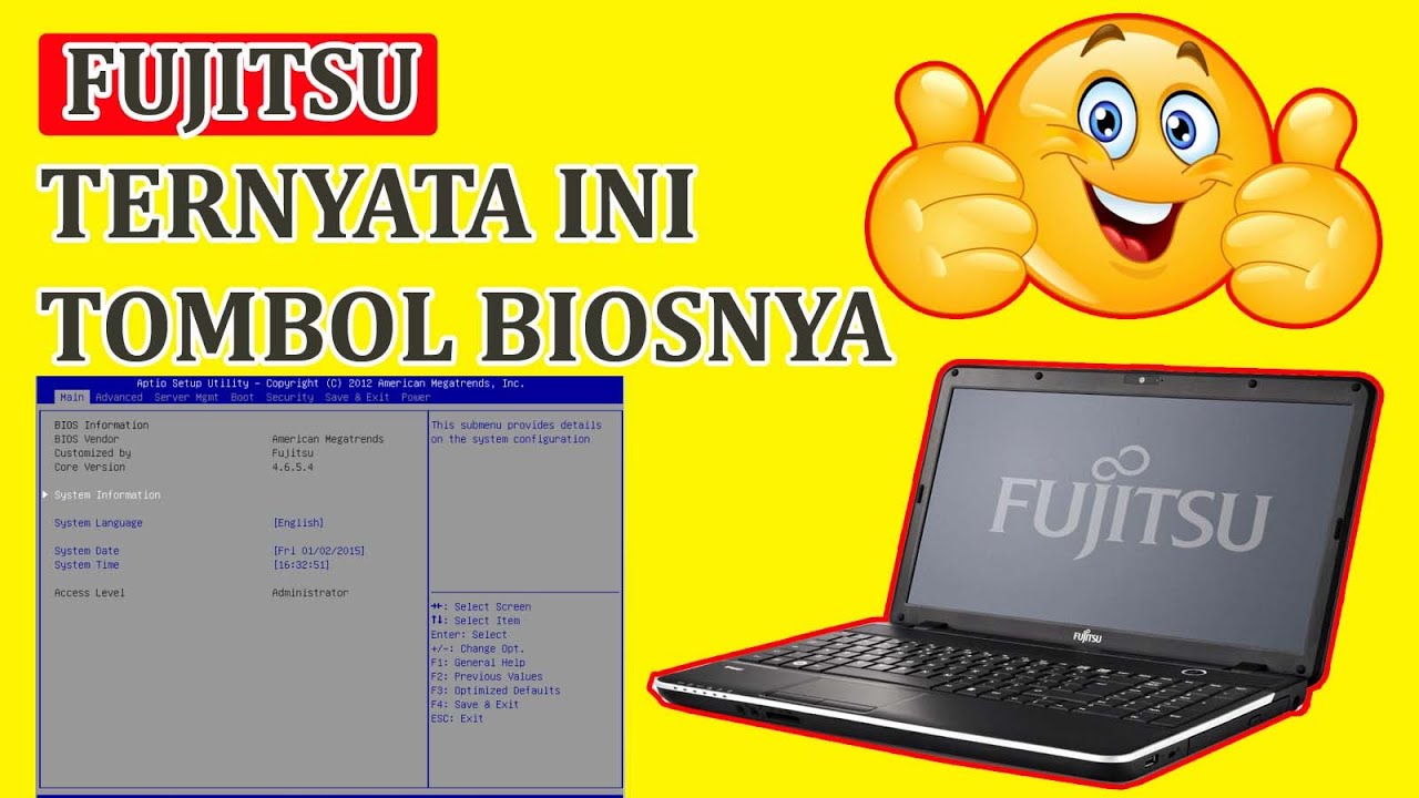 CARA MASUK BIOS LAPTOP FUJITSU - YouTube