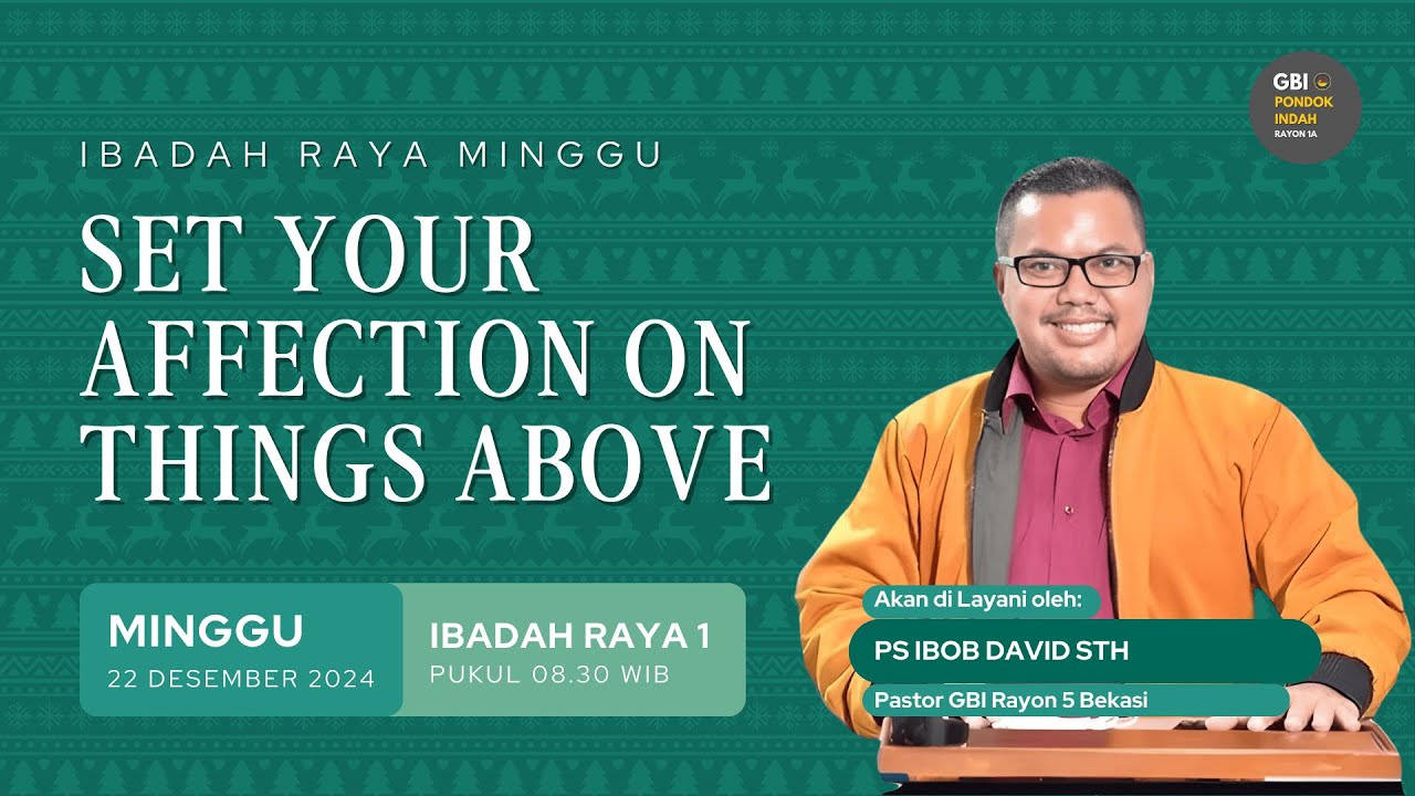 [LIVE] - (IBADAH RAYA 1) - GBI PONDOK INDAH HOH - Ps Ibob David STh (22 ...