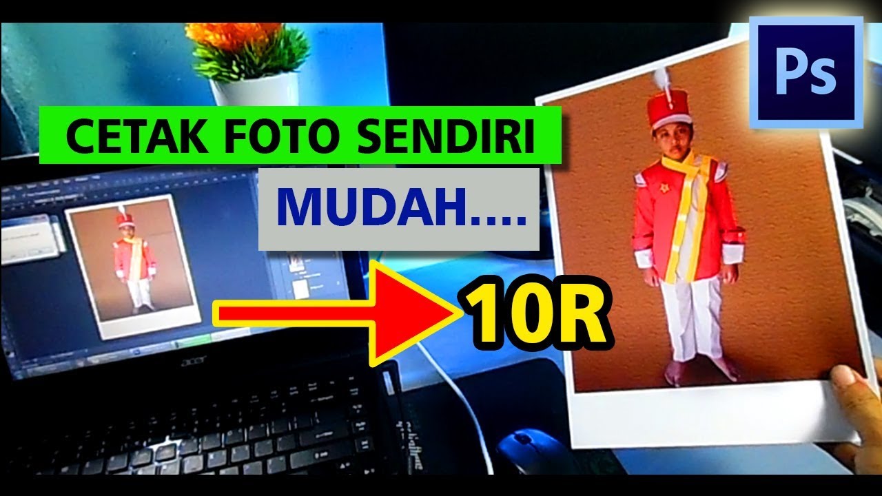 CARA TERMUDAH CETAK FOTO UKURAN 10R MENGGUNAKAN PRINTER DIRUMAH - YouTube