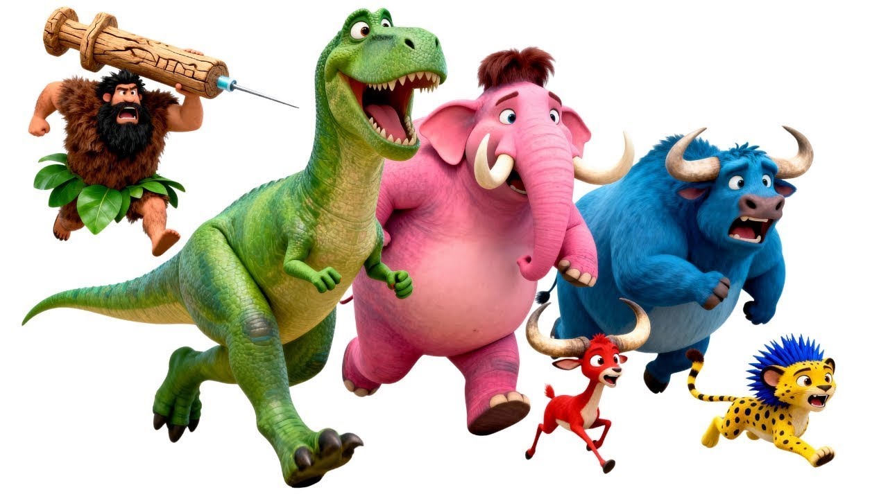 ABC Prehistoric Animal Song | Caveman Doctor & Colors | Buzzy Tune’s ...