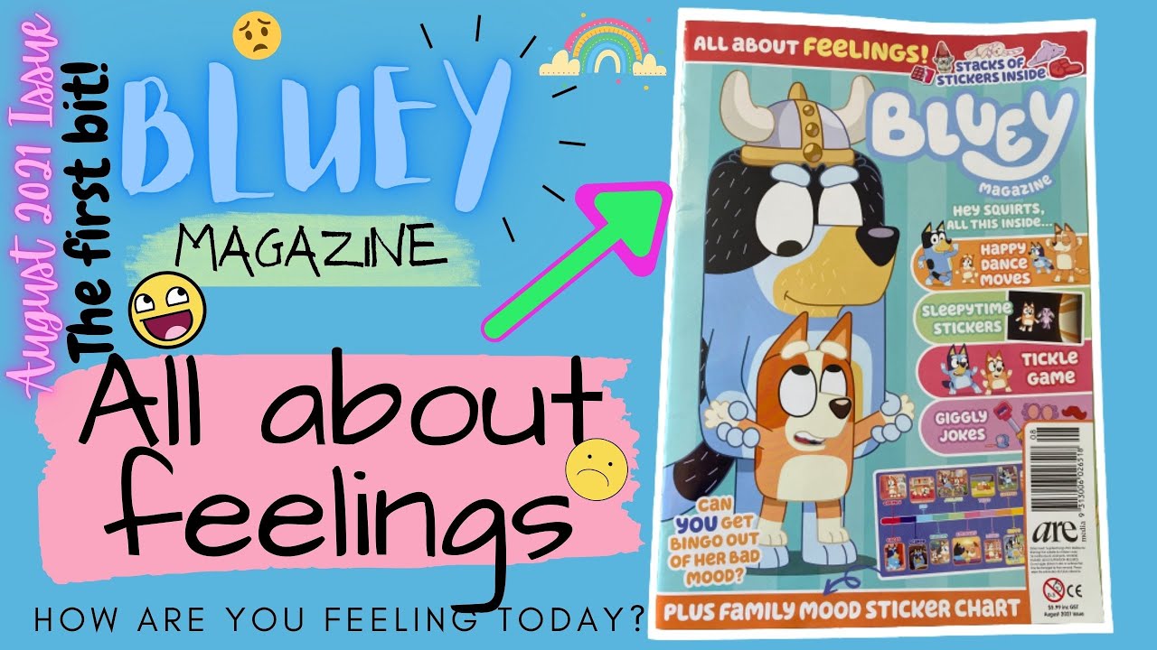 BLUEY Magazine!! August Issue-The first bit!😄Feelings! | 📘Books for ...
