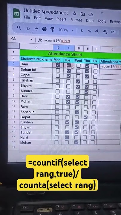 How to create attendance sheet in Excel tips and tricks 💯💫 #exceltips #tutorial #trendingreels ...