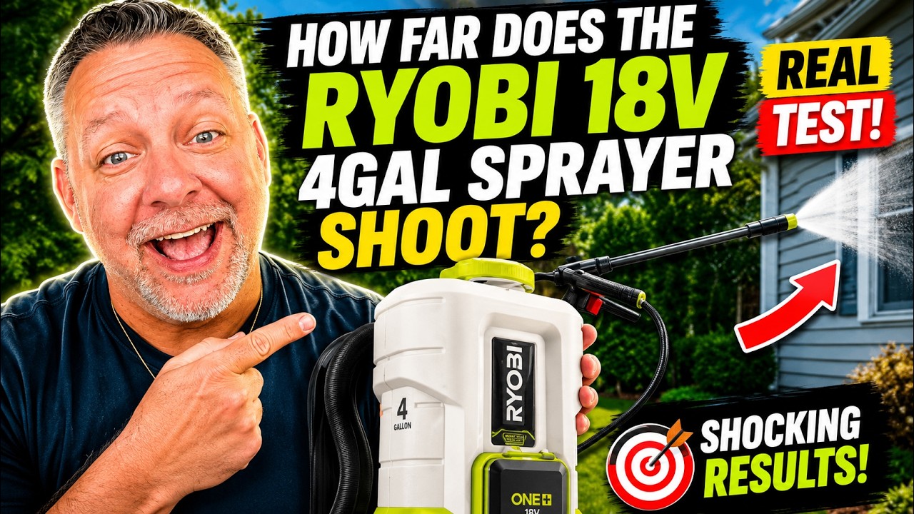 Ryobi 18V backpack sprayer review and how far can it spray. - YouTube