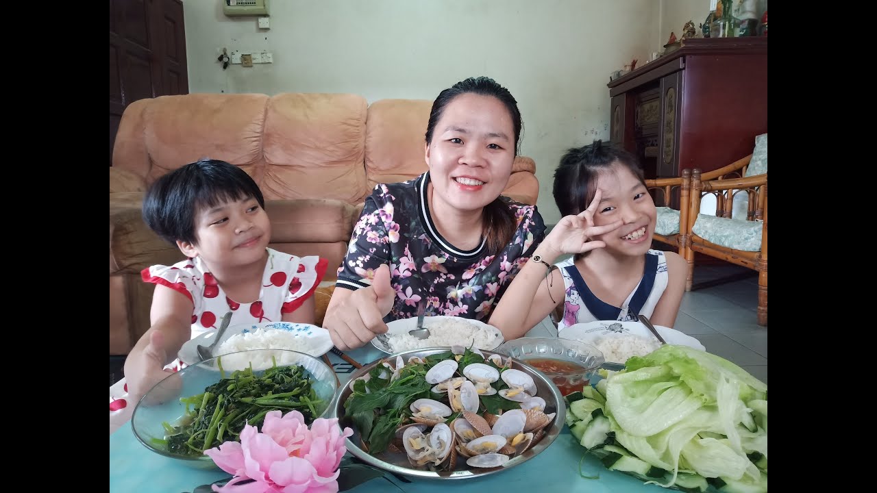 LALA CLAM STEAM 40 Sò Lụa Hấp Rừng/Cuộc Sống Malaysia - YouTube