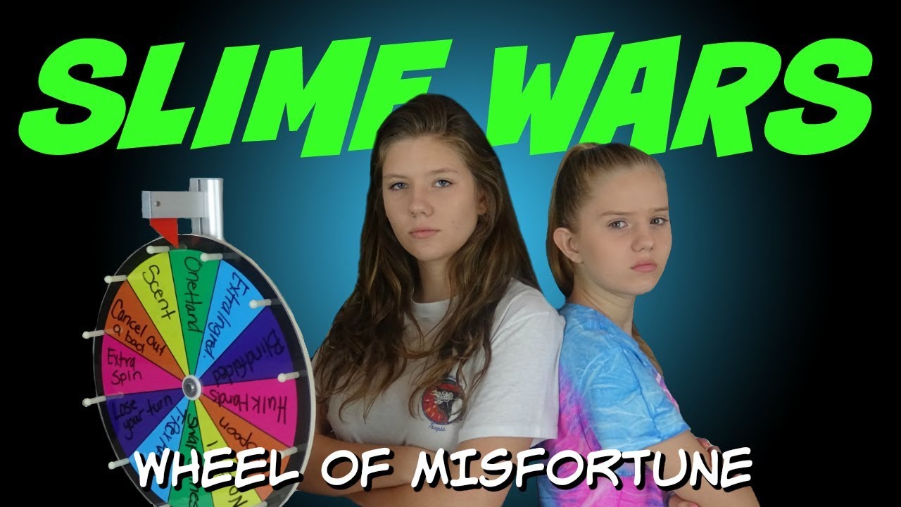 MYSTERY WHEEL OF SLIME CHALLENGE || SLIME WARS || Taylor and Vanessa ...