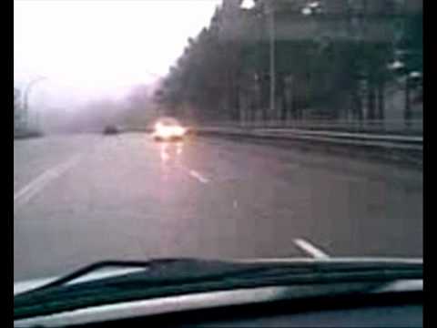 Car driving backwards in Jurmala - YouTube