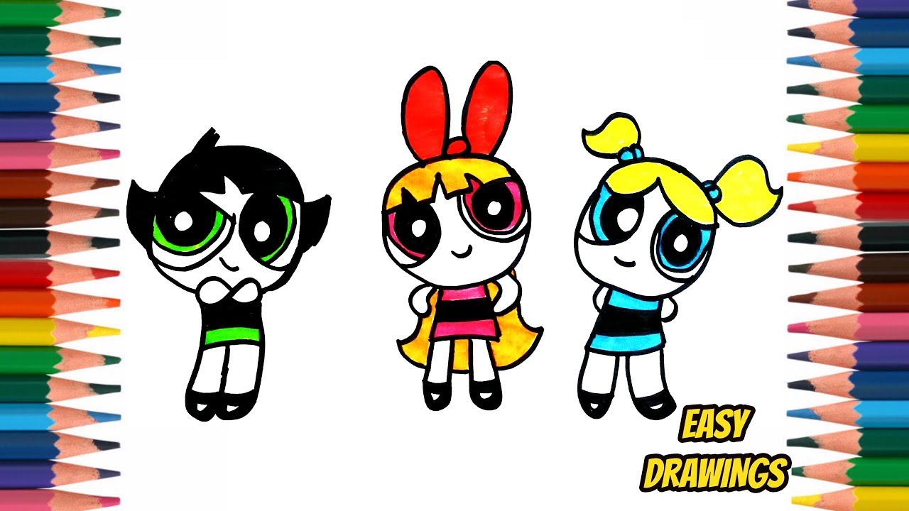 Learn How To Draw Powerpuff Girls Step By Step - Easy Drawings - YouTube