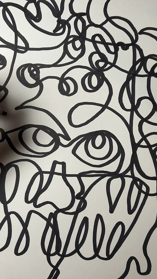 Blind contour blob monster #contourdrawing #drawing #art #shorts - YouTube