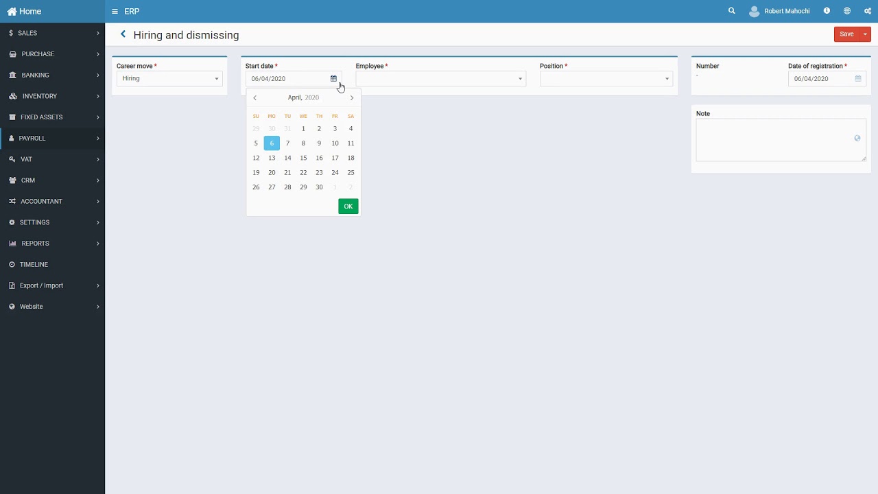ERP Hiring and dismissing - YouTube